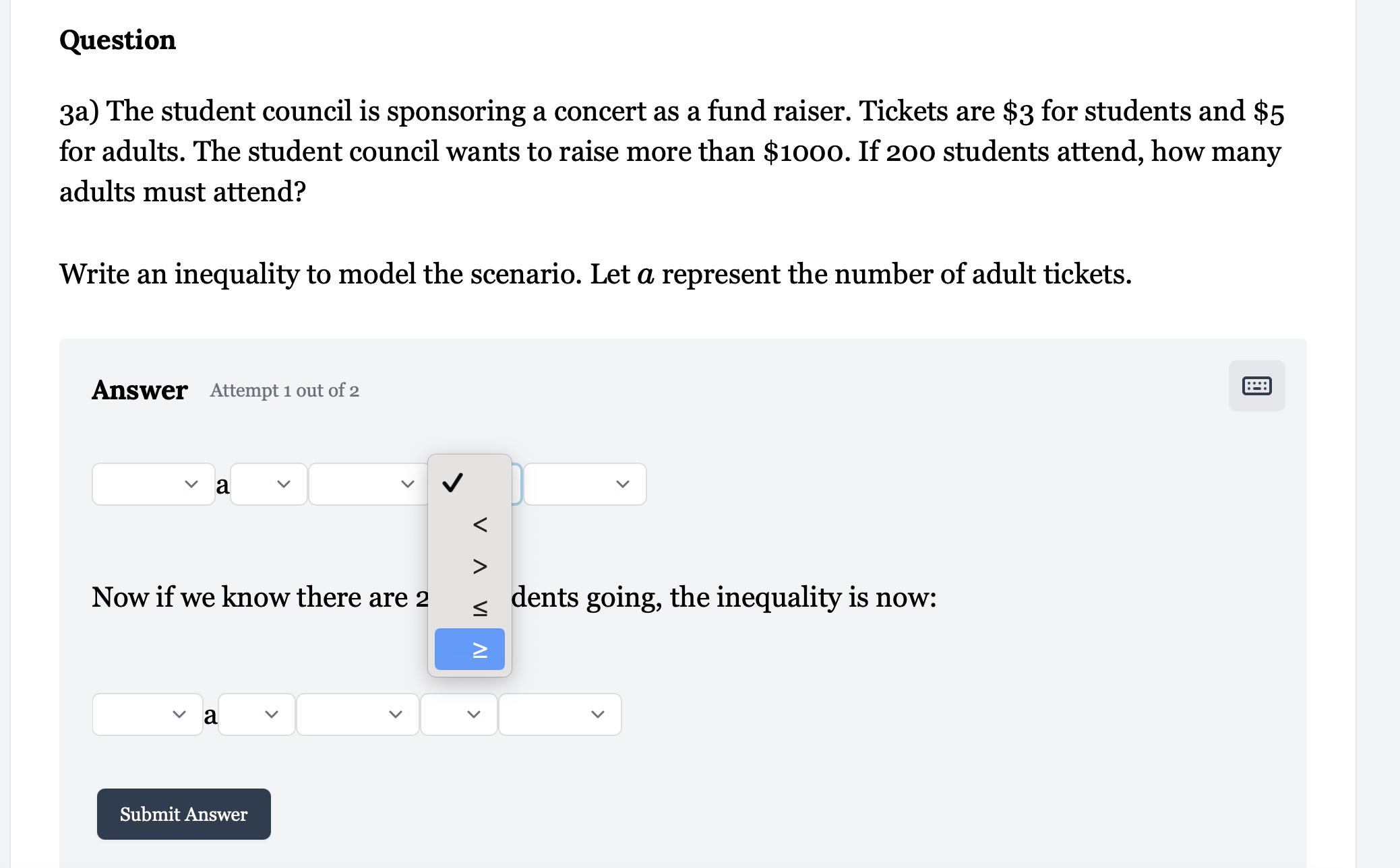 Solved Question 3a) The student council is sponsoring a | Chegg.com
