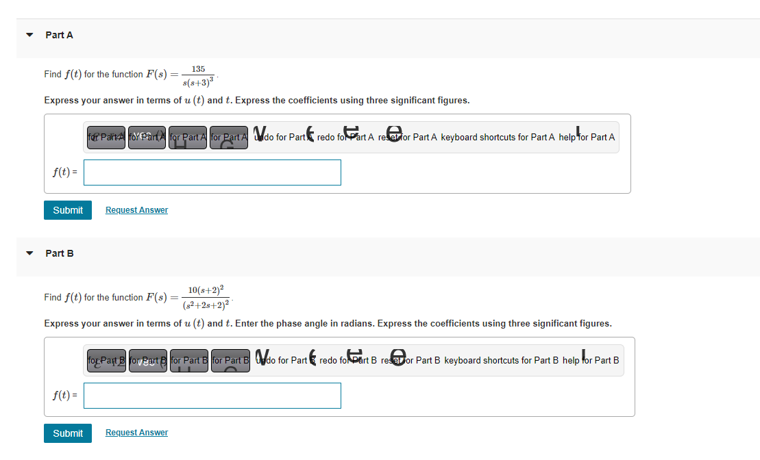 Solved Find f(t) for the function F(s)=s(s+3)3135. Express | Chegg.com