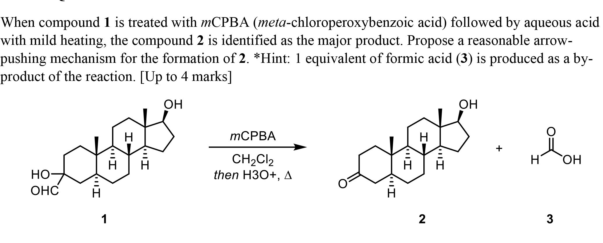Solved When compound 1 is treated with mCPBA | Chegg.com