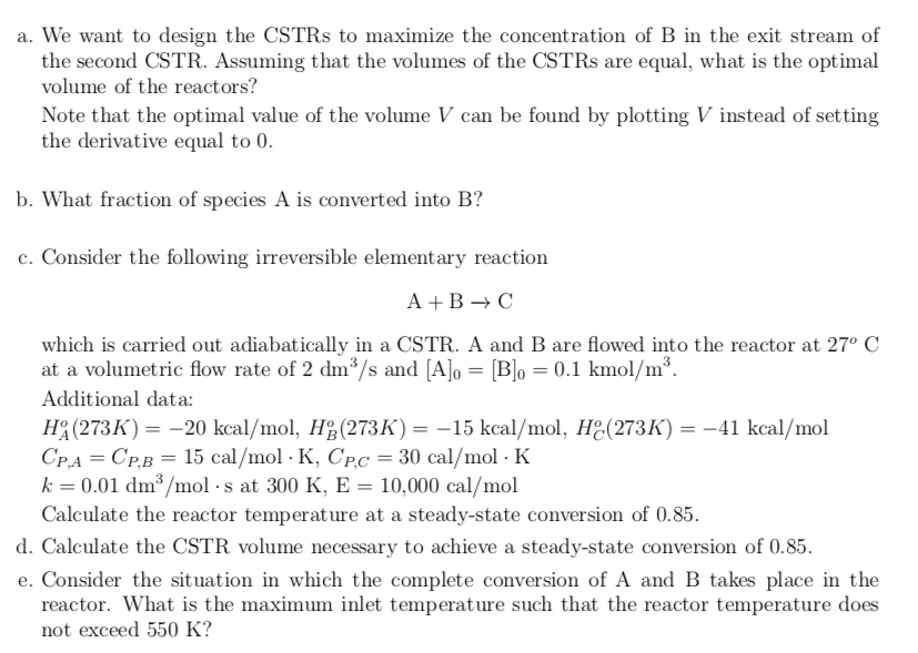 4. Consider the following consecutive first-order | Chegg.com