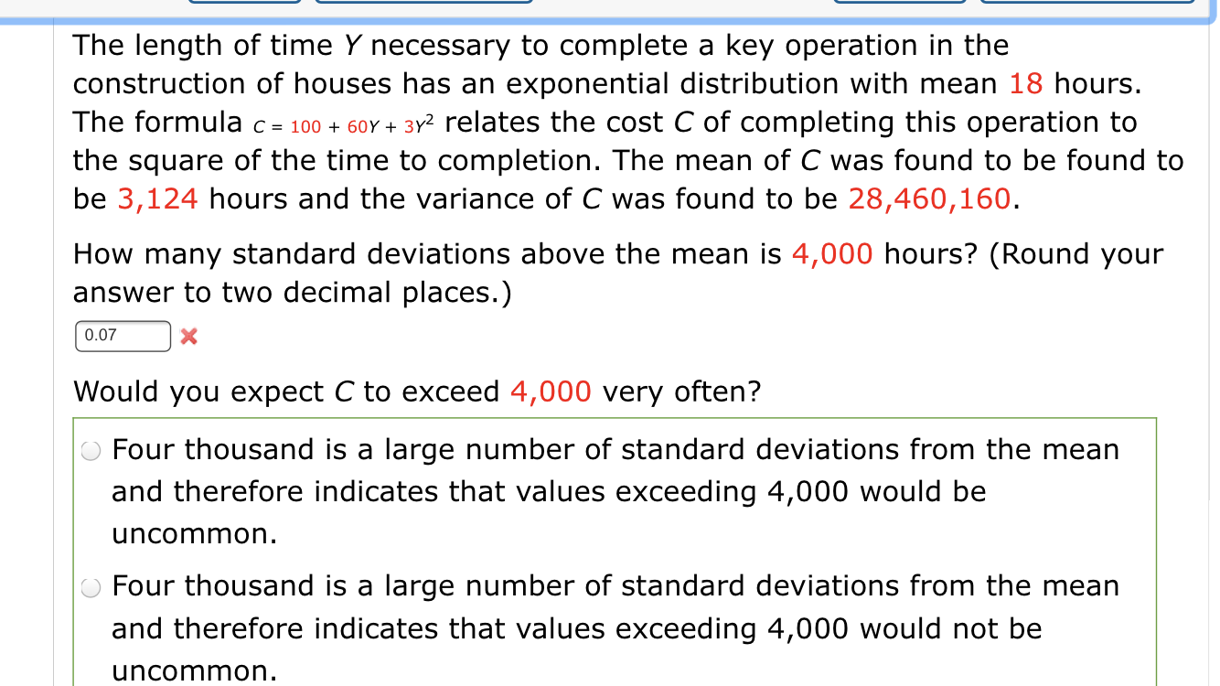 Solved The length of time Y necessary to complete a key | Chegg.com