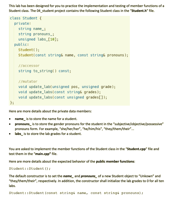 Solved This lab has been designed for you to practice the | Chegg.com