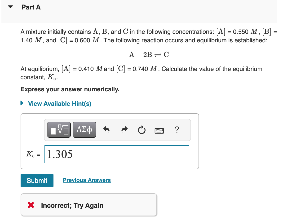 Solved A mixture initially contains A,B, and C in the | Chegg.com