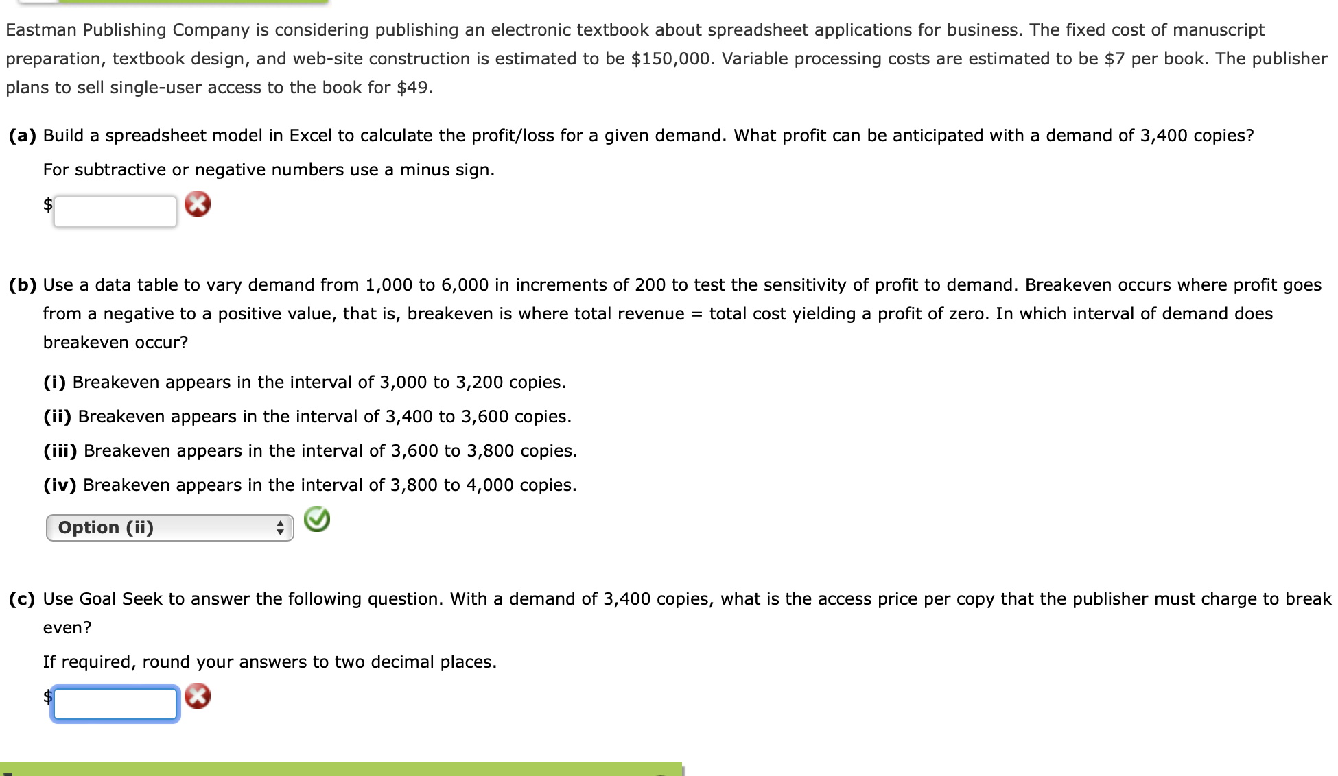 Solved Eastman Publishing Company is considering publishing | Chegg.com