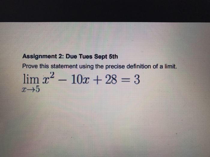 Solved Prove this statement using the precise definition of | Chegg.com