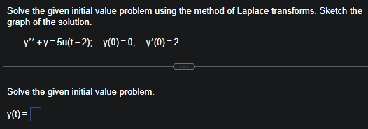 Solved Solve the given initial value problem using the | Chegg.com