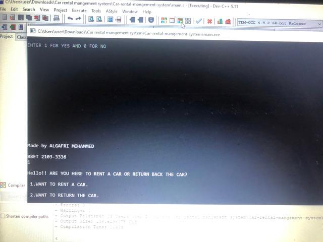Solved [executing Dev-C++311 File Edit Search View Project | Chegg.com