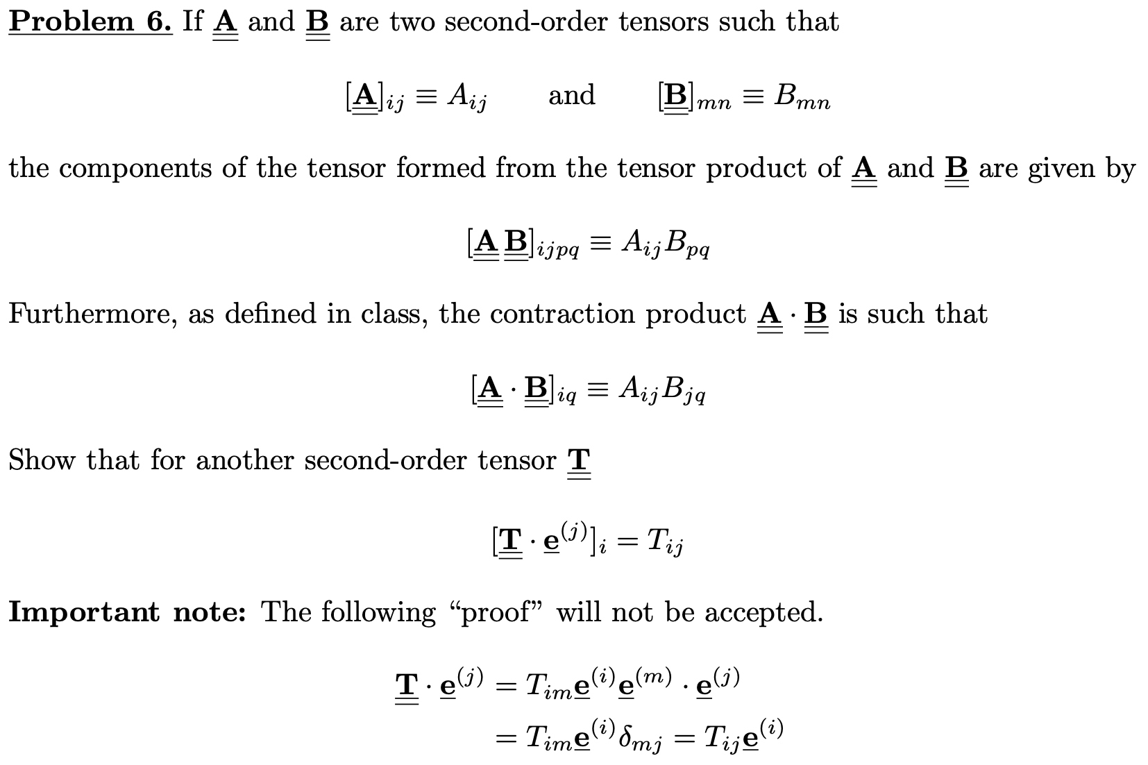Solved [A]ij≡Aij and [B]mn≡Bmn the components of the tensor | Chegg.com