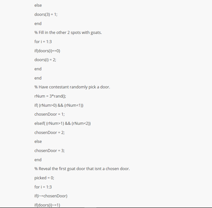 Solved Activity 1: The Monty Hall Problem 1. The following | Chegg.com