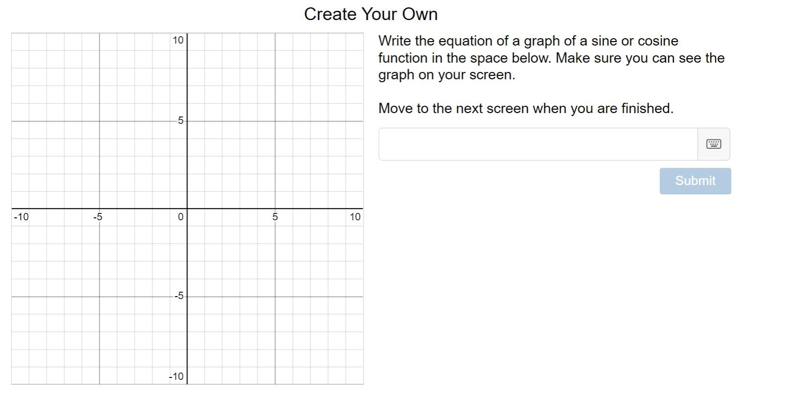 Create Your Own Write the equation of a graph of a | Chegg.com