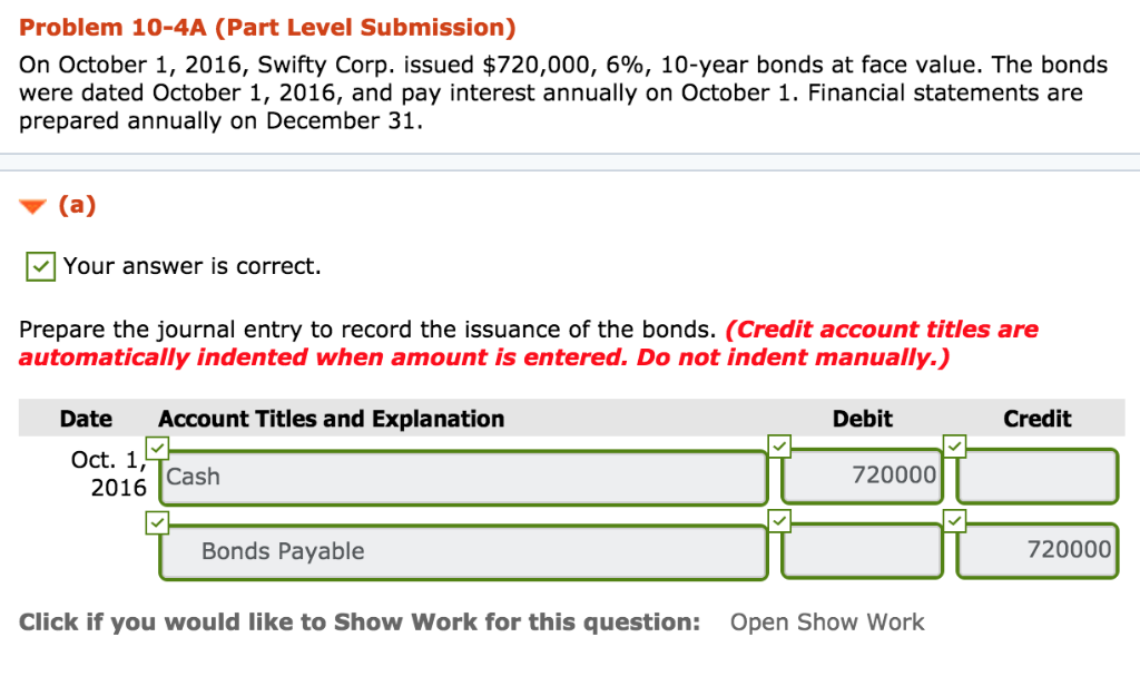 Solved Problem 10-4A (Part Level Submission) On October 1, | Chegg.com