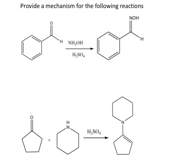 Solved Provide a mechanism for the following reactions NOH H | Chegg.com