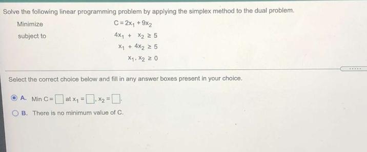 Solved Solve the following linear programming problem by | Chegg.com