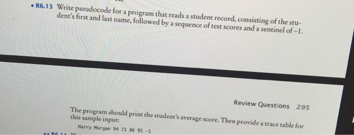 Solved - R6.3 Provide trace tables for these loops. a. int i | Chegg.com