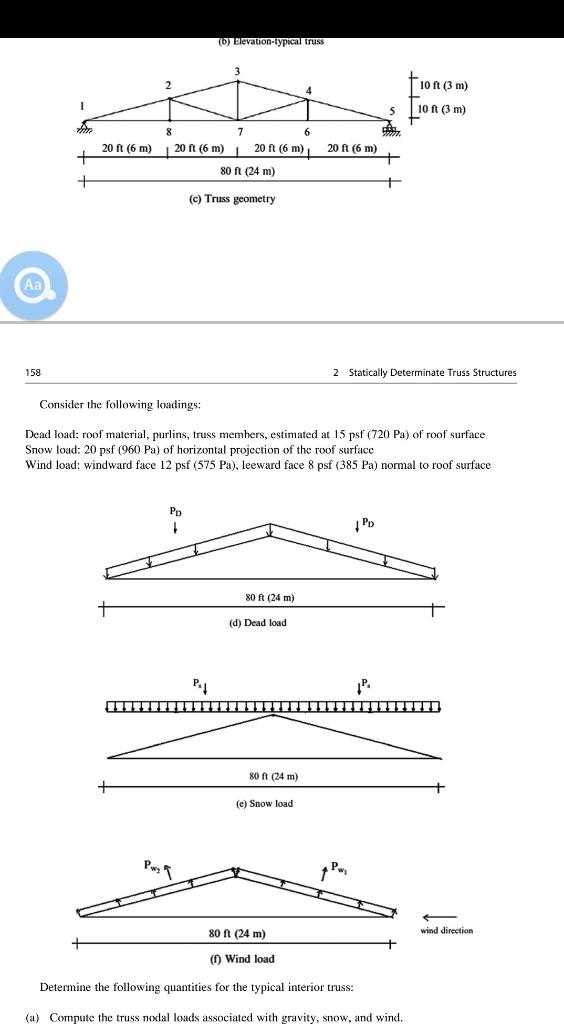Consider the following loadings: Dead load: roof | Chegg.com