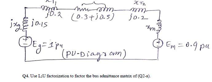 Q4. Use L1U factorization to factor the bus | Chegg.com Q4. Use L1U factorization to factor the bus | Chegg.com