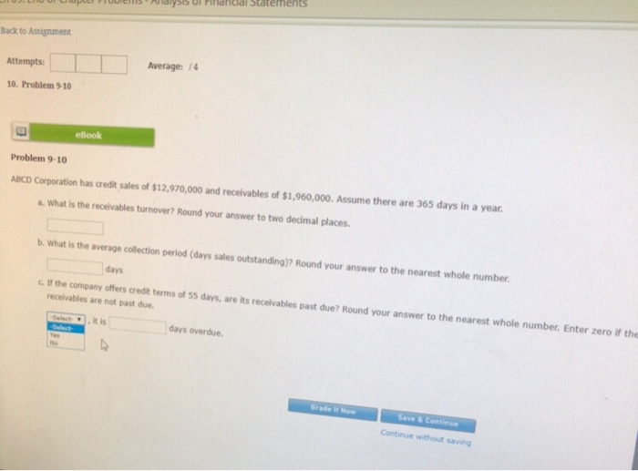 Solved Back to Assignment Attempts: Average: 14 10. Problem | Chegg.com