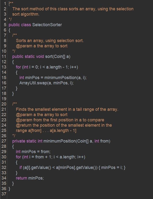 Solved Modify the selection sort algorithm to sort an array | Chegg.com