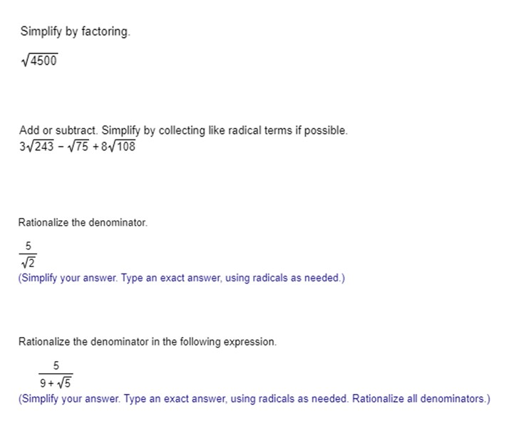 Solved Simplify by factoring V4500 Add or subtract. Simplify | Chegg.com Solved Simplify by factoring V4500 Add or subtract. Simplify | Chegg.com
