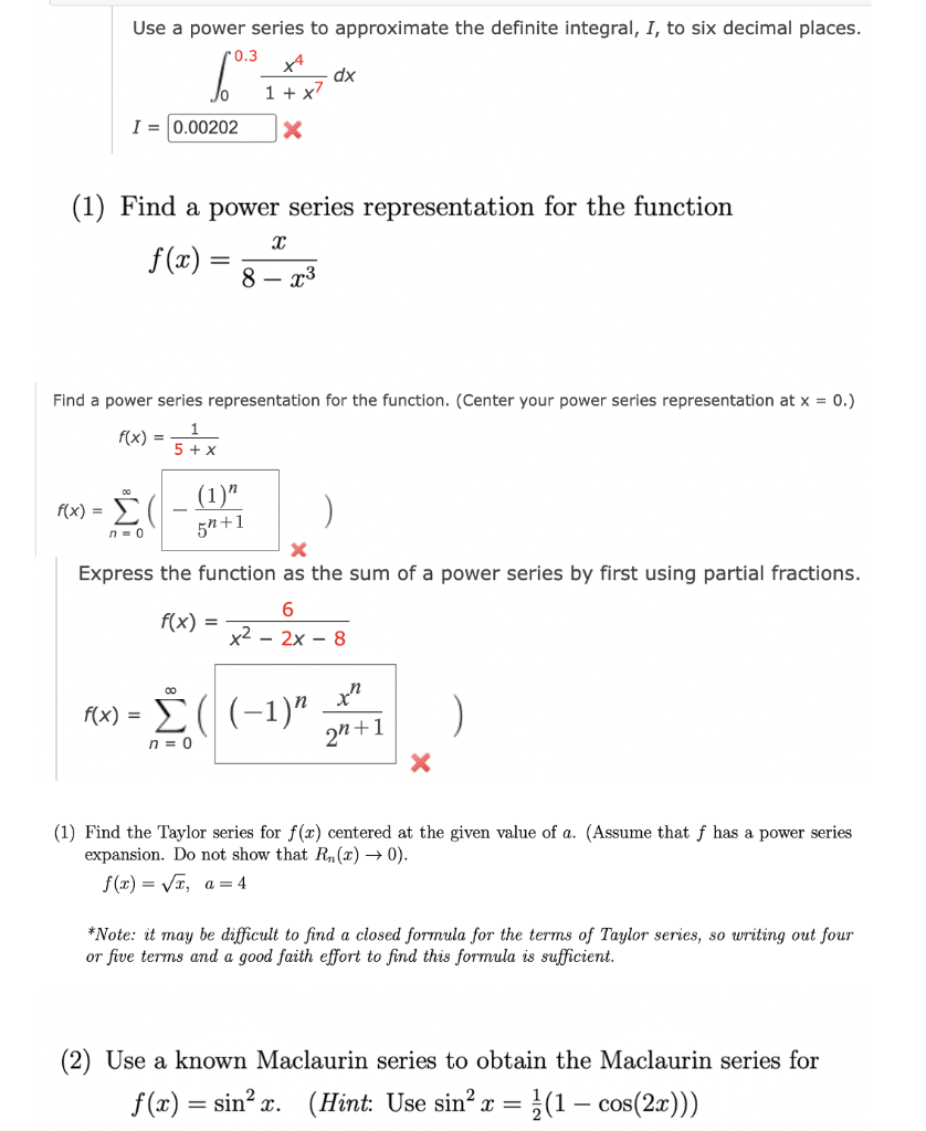 Solved Use a power series to approximate the definite | Chegg.com