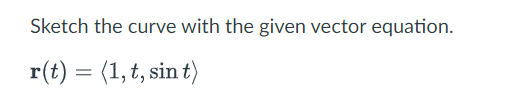 Solved Sketch the curve with the given vector equation. r(t) | Chegg.com