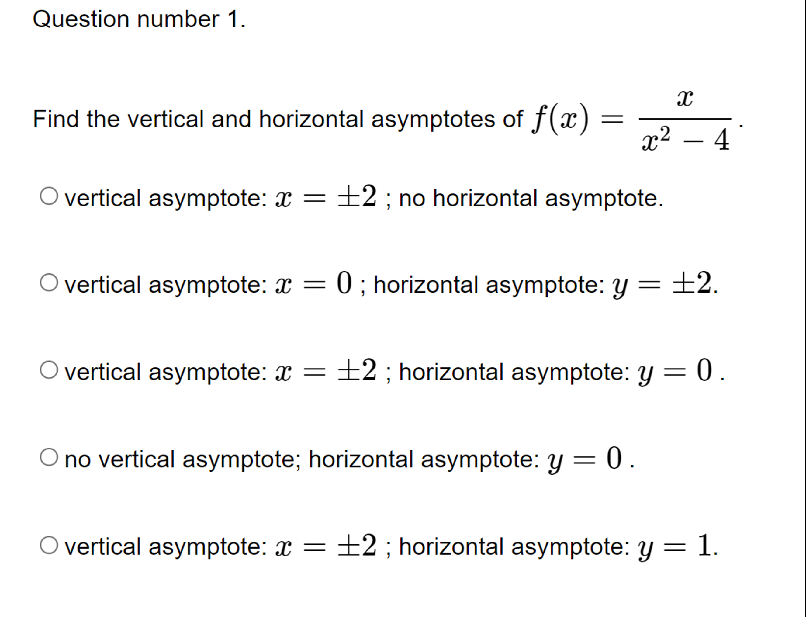 Solved code class="asciimath">Question number 1. ﻿Find the | Chegg.com