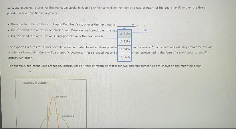 Solved Calculate expected returns for the individual stocks | Chegg.com