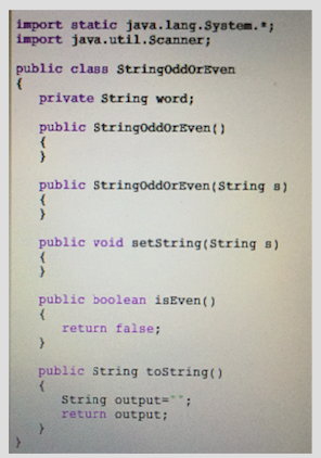 Solved Lab Description Determine it a String is even or odd. | Chegg.com