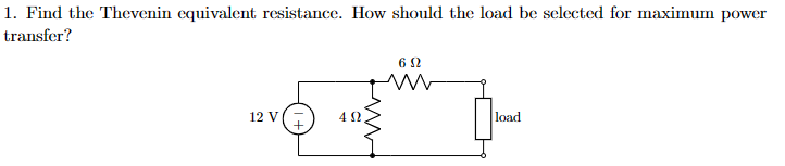 Solved Use thevenin equivalent for all problems and answer | Chegg.com