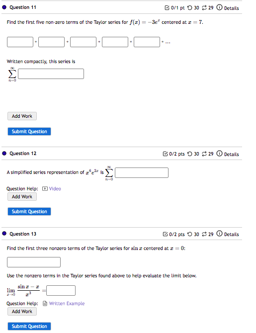 [Solved]: Find the first five non-zero terms of the Taylor