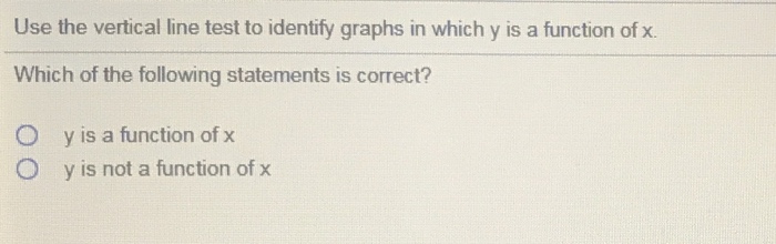 Solved Use the vertical line test to identify graphs in | Chegg.com