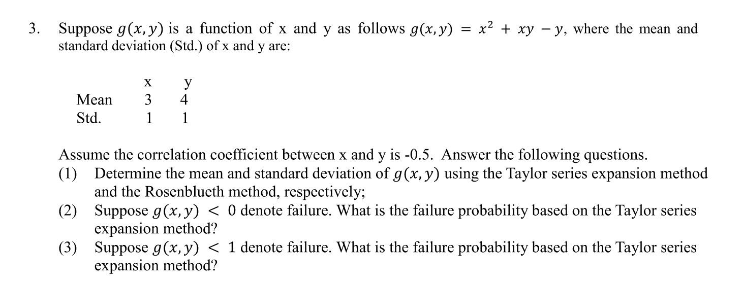 Solved Suppose g(x,y) is a function of x and y as follows | Chegg.com