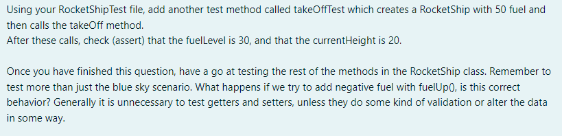 Solved public class RocketShip { int MAX_FUEL_LEVEL = | Chegg.com
