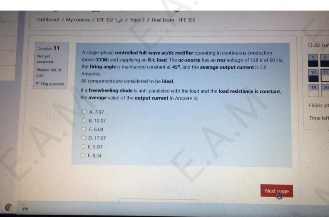 Solved Dashboard / My courses / EPE 352 1 ش / Topic 3 / | Chegg.com