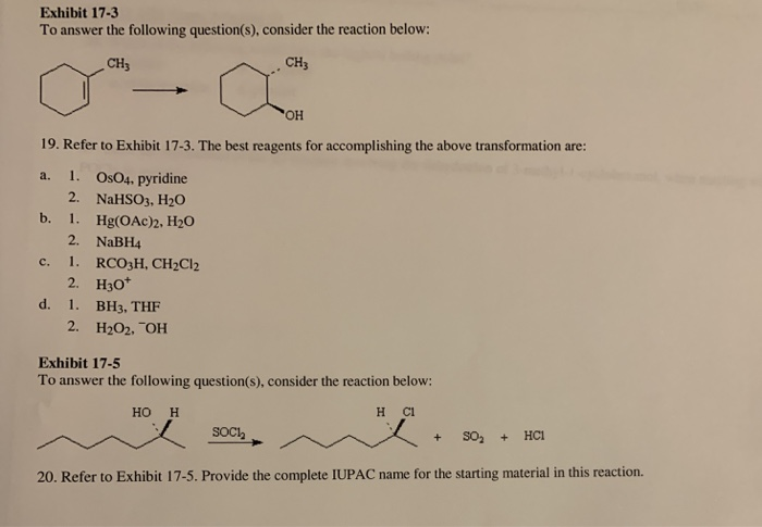 Solved Exhibit 17-3 To answer the following | Chegg.com Solved Exhibit 17-3 To answer the following | Chegg.com