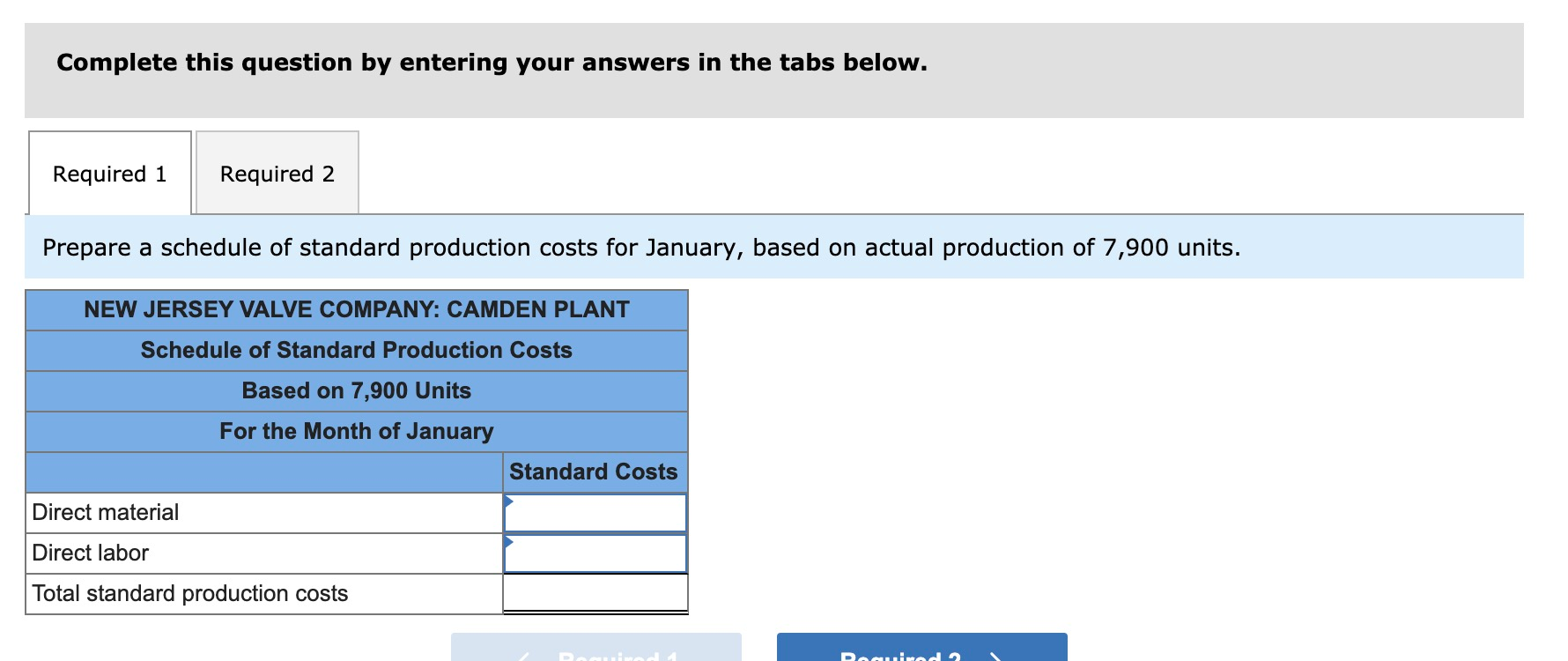 Solved New Jersey Valve Company manufactured 7,900 units | Chegg.com