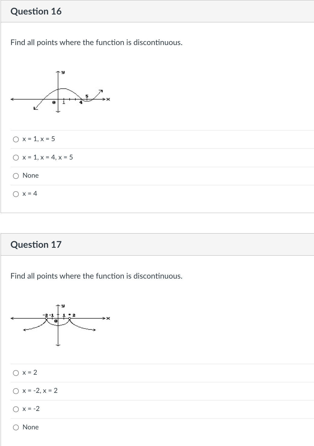 Solved Find all points where the function is discontinuous. | Chegg.com