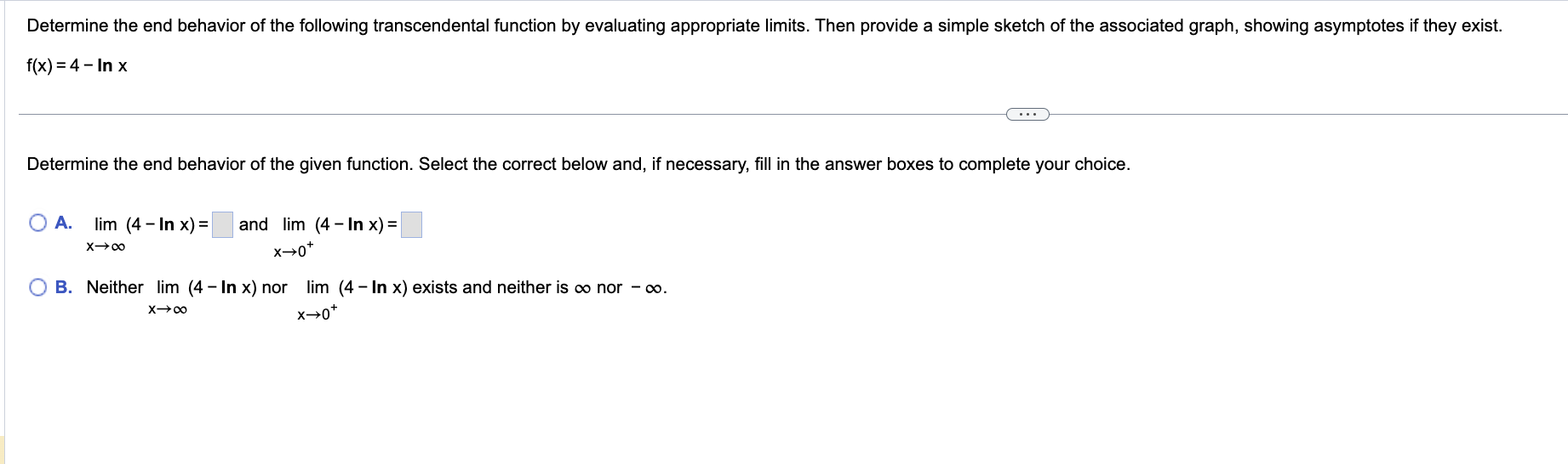 Solved Determine the end behavior of the following | Chegg.com