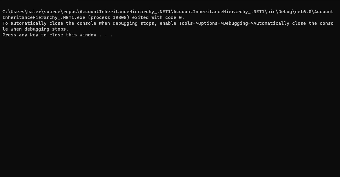 11.9 (Account Inheritance Hierarchy) Create an | Chegg.com