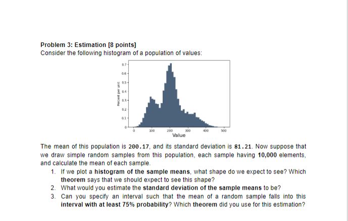Solved Problem 3: Estimation [8 ﻿points]Consider the | Chegg.com