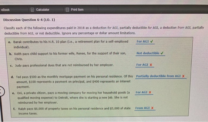 Solved Classify each of the following expenditures paid in | Chegg.com