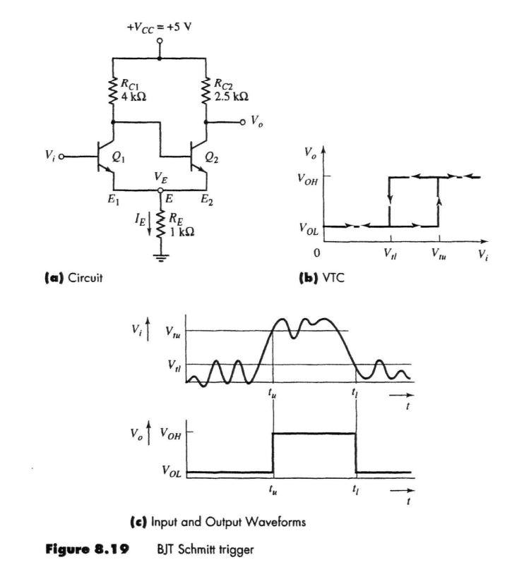 *12. Calculate the upper and lower threshold voltages | Chegg.com