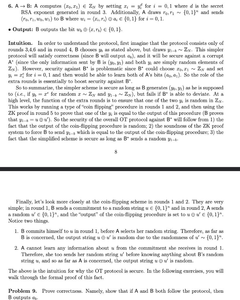 Solved The protocol will use the following building blocks. | Chegg.com