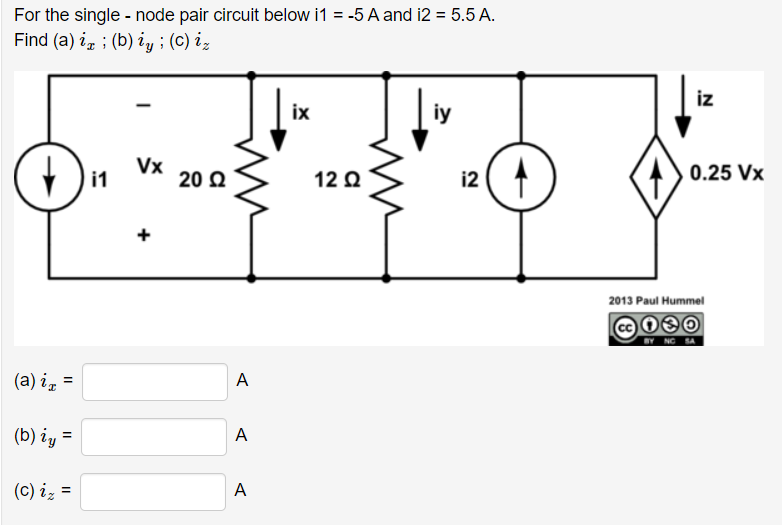 Solved For the single - node pair circuit below i1 = -5 A | Chegg.com
