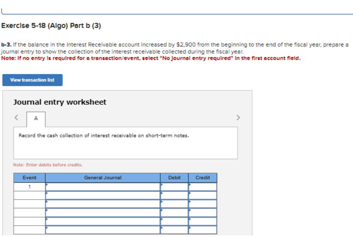 Solved Requlred Information Exercise 5.18 (Algo) Notes | Chegg.com