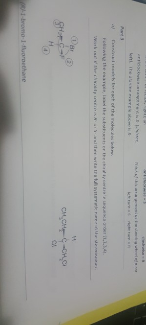 Solved Part 2 a) Construct two models of the compound | Chegg.com