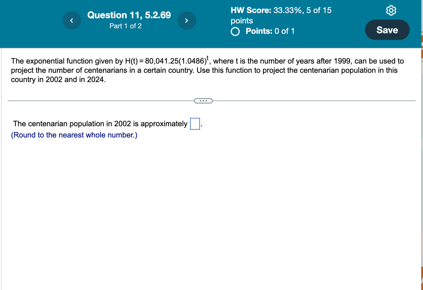 Solved The exponential function given by | Chegg.com