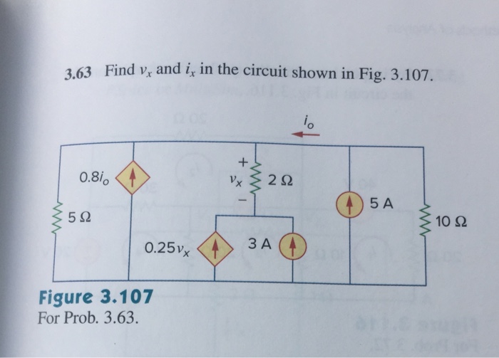 Solved Find V_x and I_x in the circuit shown in Fig. 3.107. | Chegg.com