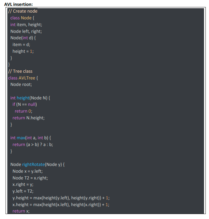 Solved Java complete the Node insertNode(Node node, int | Chegg.com