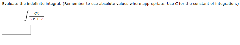 [Solved]: Evaluate the indefinite integral. (Remember to u